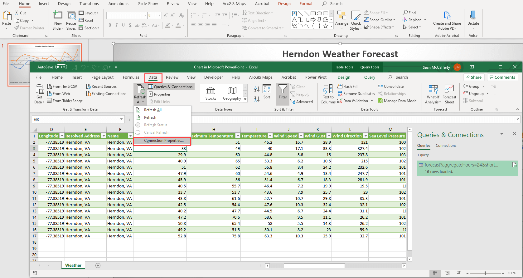 How do I add weather data into Microsoft PowerPoint? | Visual Crossing