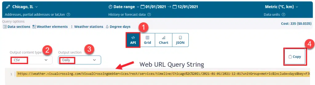 Tutorial How To Load Weather Data Into Microsoft Excel Using A Web Query Url Visual Crossing