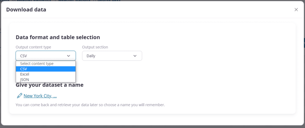 How to download weather forecast data as a Microsoft Excel Workbook ...