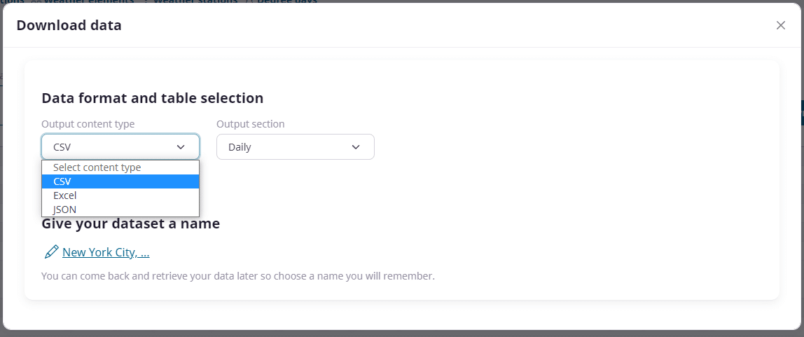 How to download weather forecast data as a Microsoft Excel Workbook ...