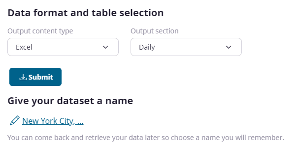 How to download weather forecast data as a Microsoft Excel Workbook ...