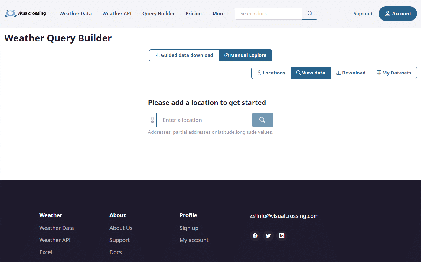 How to download weather data for multiple locations | Visual Crossing