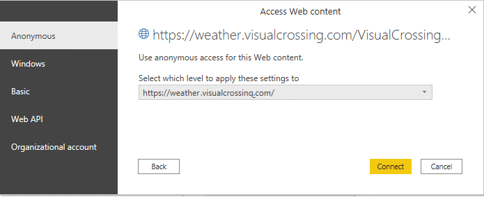 How can I load weather forecast data into Microsoft Power BI? | Visual ...