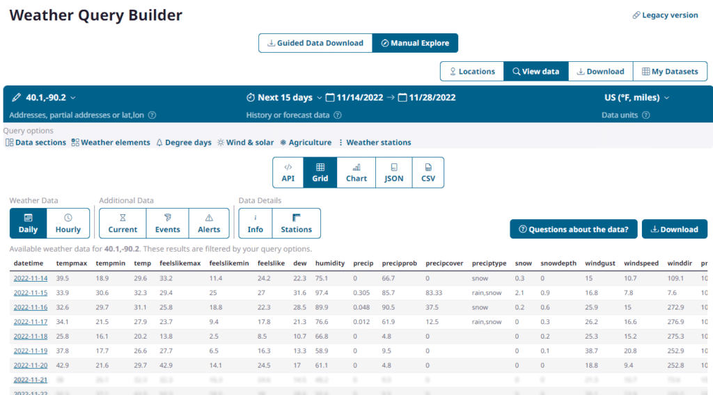 How to look up weather by latitude and longitude | Visual Crossing