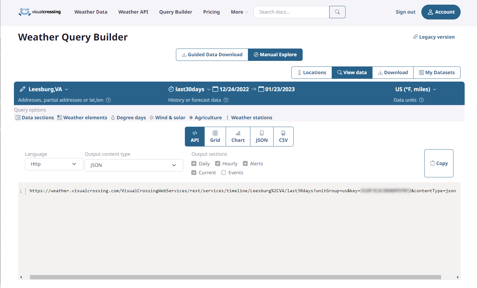 How to use cURL to download weather data | Visual Crossing