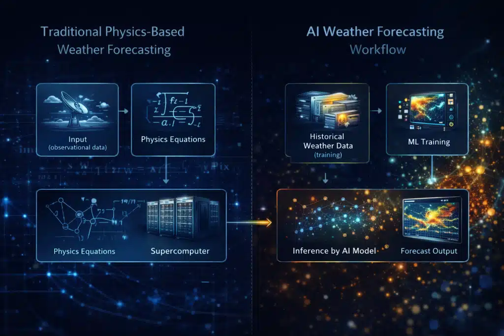Traditional vs AI Weather Forecasting Accuracy